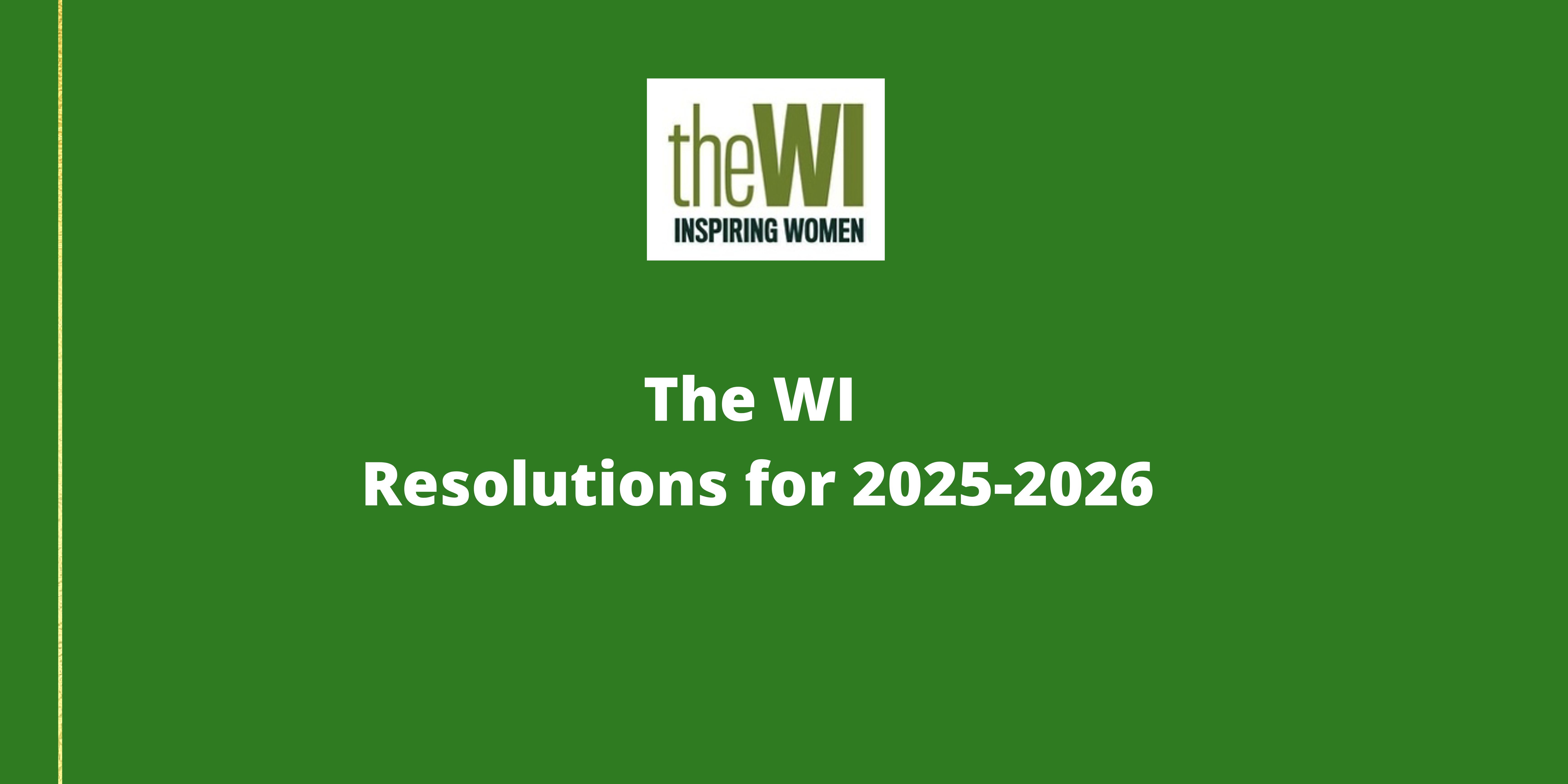 Resolutions for 2025-2026 – Brockenhurst Women's Institute